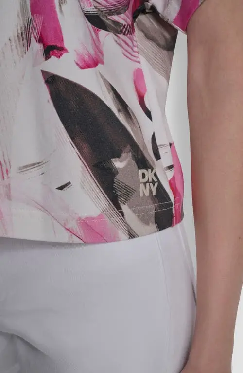 Dkny Print Tee Shirt - Spring Wisps