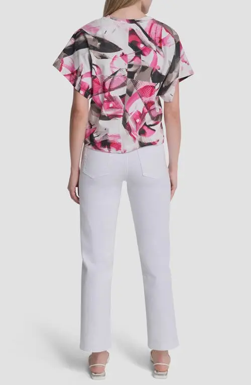 Dkny Print Tee Shirt - Spring Wisps