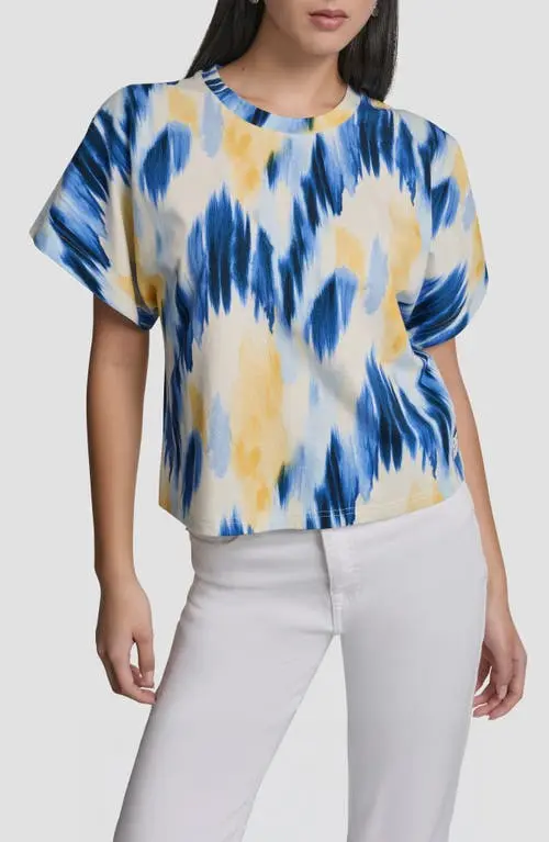 Dkny Print Tee Shirt - Sunlit Shoreline