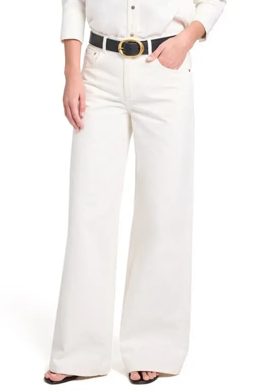 TWP Tiny Dancer Mid-rise Wide-leg Jeans - White