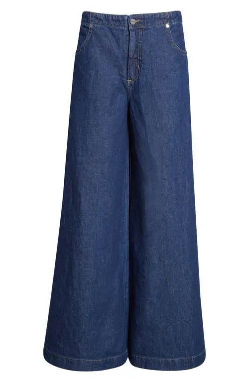 TWP Dillion Mid Rise Wide Leg Jeans - Dark Stone
