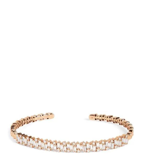 SUZANNE KALAN And Diamond Classic Shimmer Bangle - Rose Gold