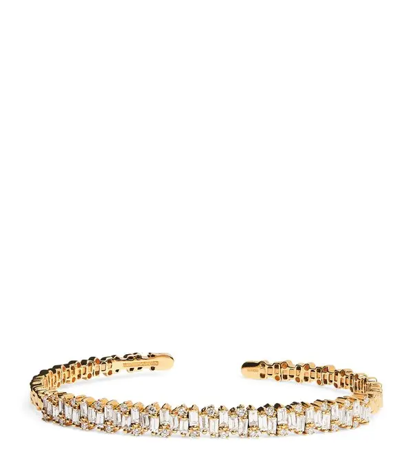 SUZANNE KALAN Yellow And Diamond Classic Shimmer Bangle - Gold