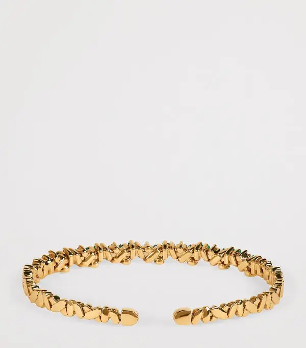 SUZANNE KALAN Yellow Diamond And Emerald Frenzy Reborn Bangle - Gold