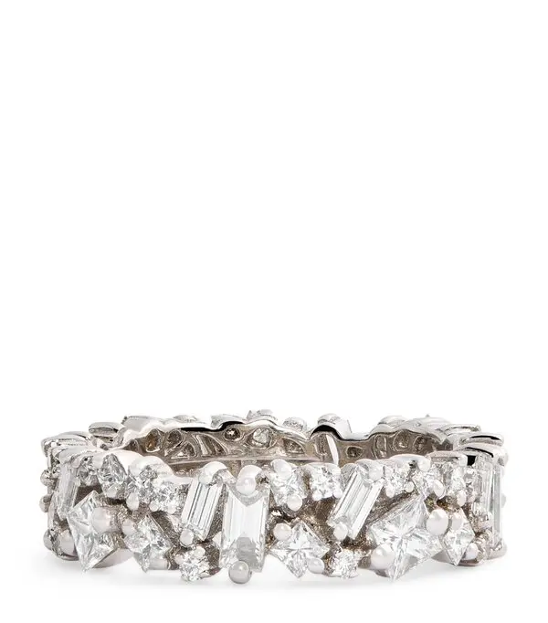 SUZANNE KALAN Gold And Diamond La Fantaisie Eternity Ring - White