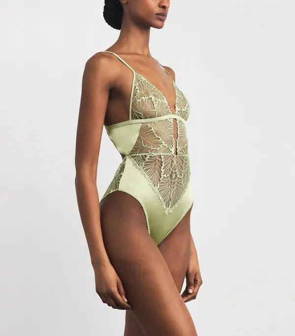COCO DE MER Lace-trim Laurel Bodysuit