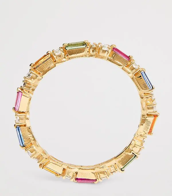 SUZANNE KALAN 18kt Yellow Thin Mix Eternity Ring - Gold