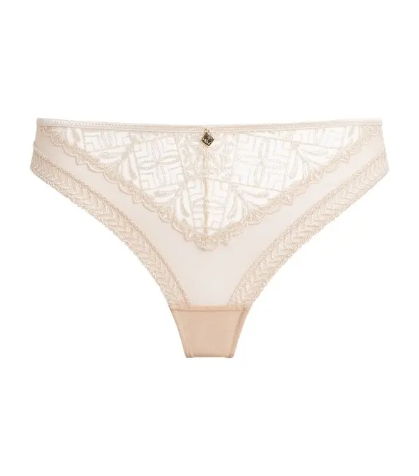 AUBADE Lace Iconic Calypso Tanga - Nude