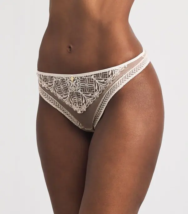 AUBADE Lace Iconic Calypso Tanga - Nude
