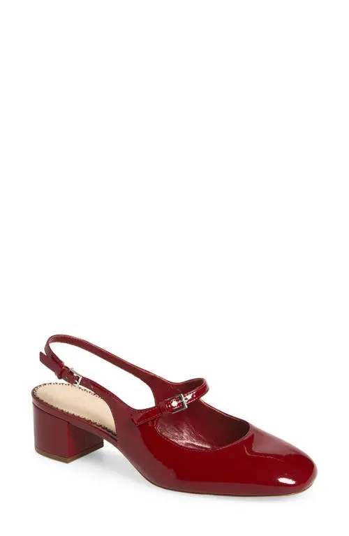 Cinq À Sept Diana Slingback Block Heel Pumps - Cerise