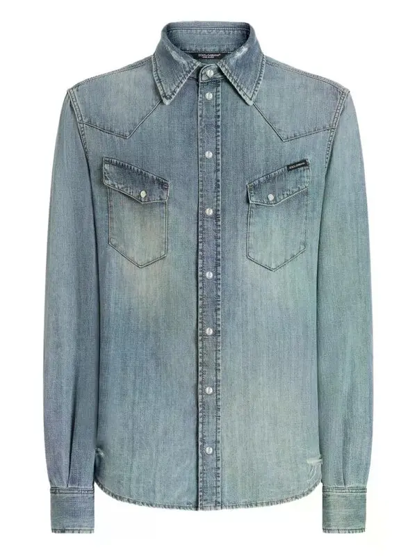 Dolce & Gabbana Western Buttoned Shirt - Blue