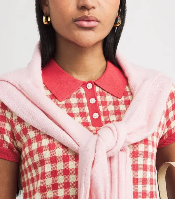 Guest In Residence Silk-linen Shrunken Polo Sweater
