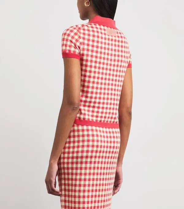 Guest In Residence Silk-linen Shrunken Polo Sweater