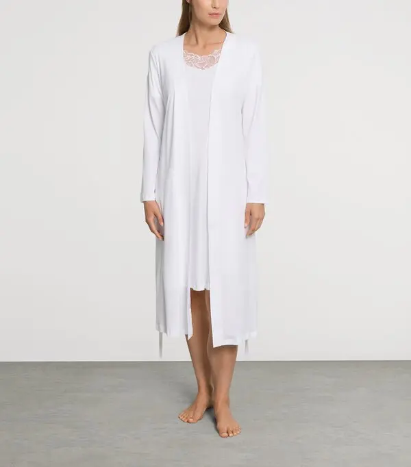 Hanro Cotton Lace-insert Anne Robe