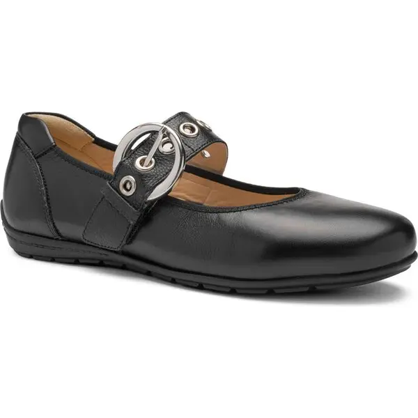 ARA Begonia Mary Jane Flat - Black