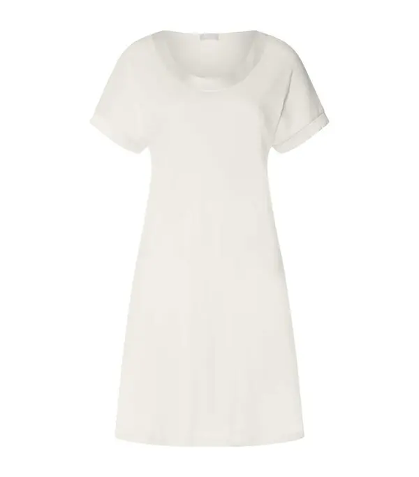 Hanro Cotton Satin-trim Anilla Nightdress - Ivory