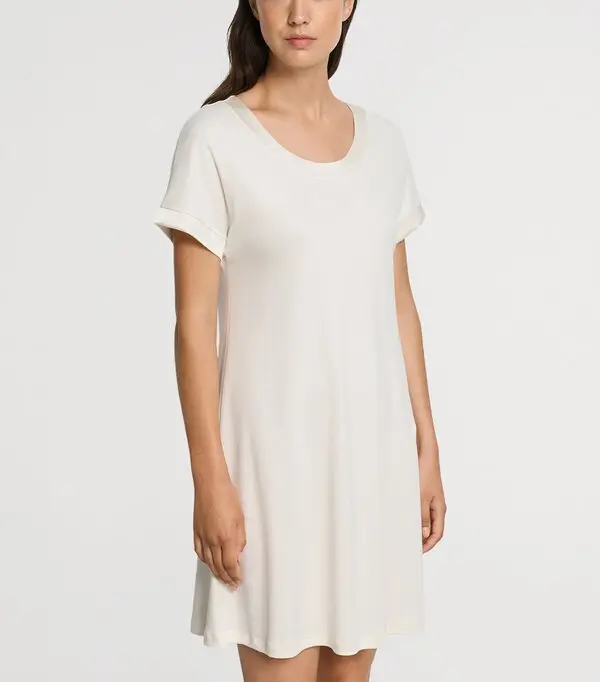 Hanro Cotton Satin-trim Anilla Nightdress