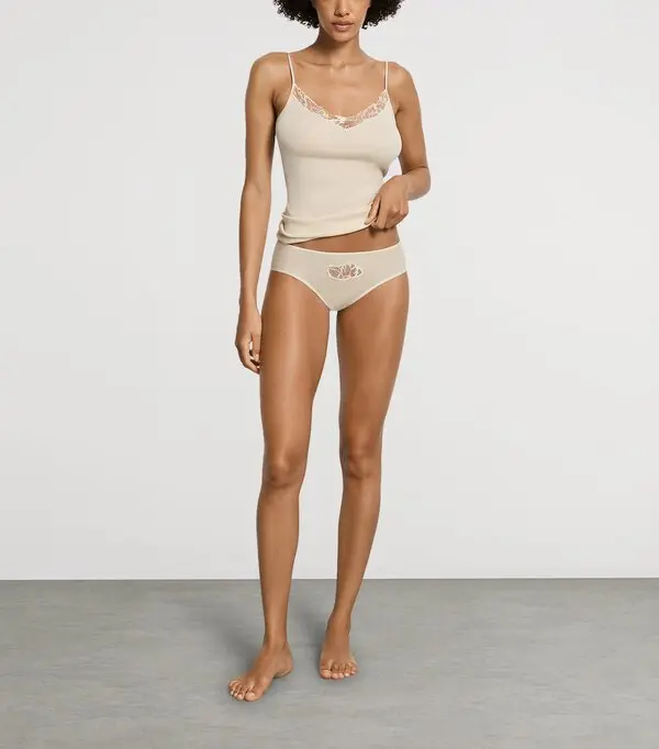 Hanro Cotton Belen Midi Briefs - Beige