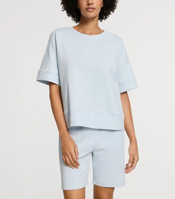 Hanro Stretch Cotton Short-sleeve Sweatshirt