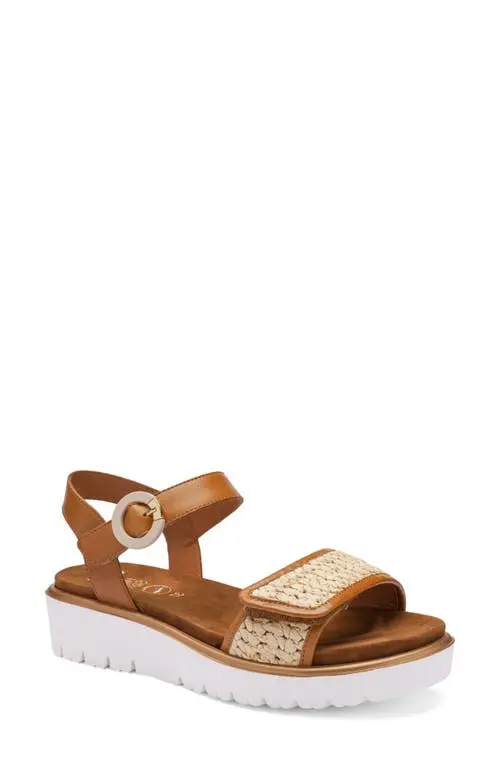 ARA Bloom Ankle Strap Sandal - Cognac/natural