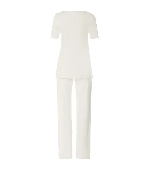 Hanro Cotton Satin-trim Anilla Pyjama Set