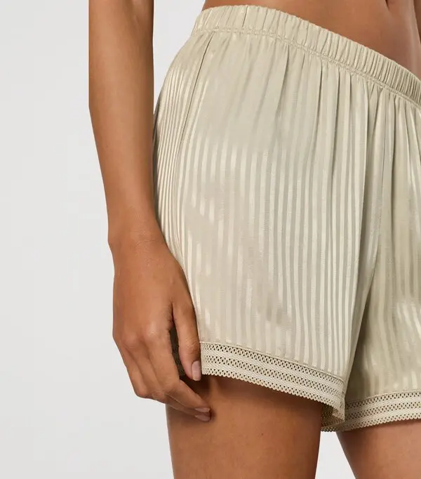 Hanro Satin Striped Lounge Shorts