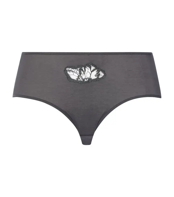 Hanro Cotton Belen Midi Briefs - Grey
