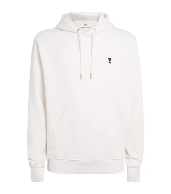 Ami Cotton De Coeur Hoodie - White