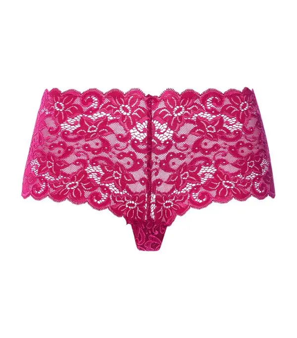 Hanro Lace Moments Maxi Briefs - Red