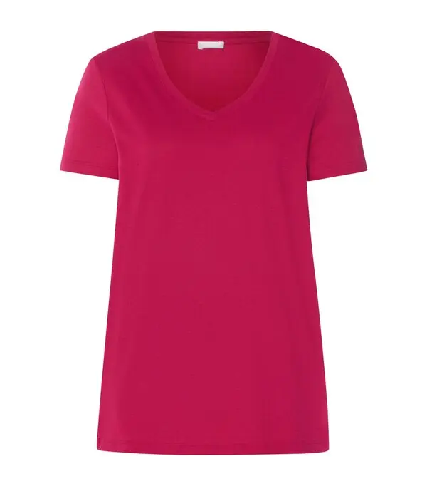 Hanro Stretch-cotton Sleep & Lounge T-shirt - Red
