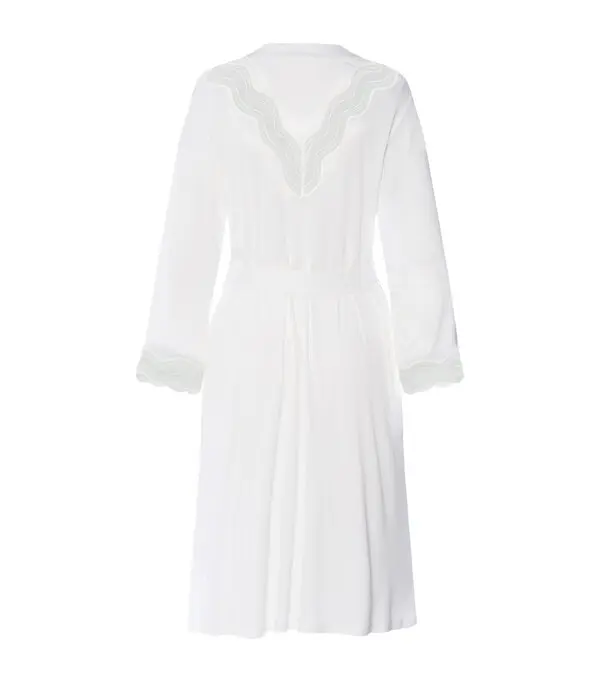 Hanro Modal Lace-trim Robe