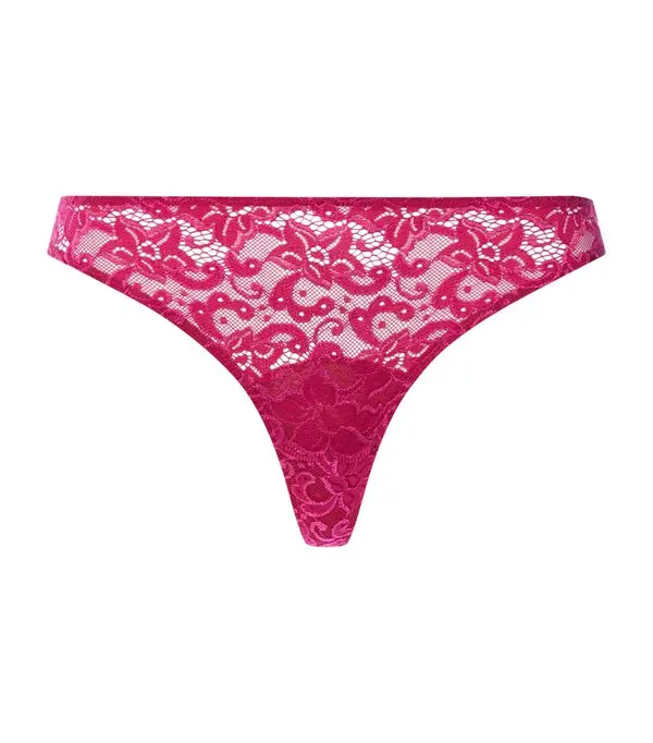 Hanro Lace Moments Thong - Red