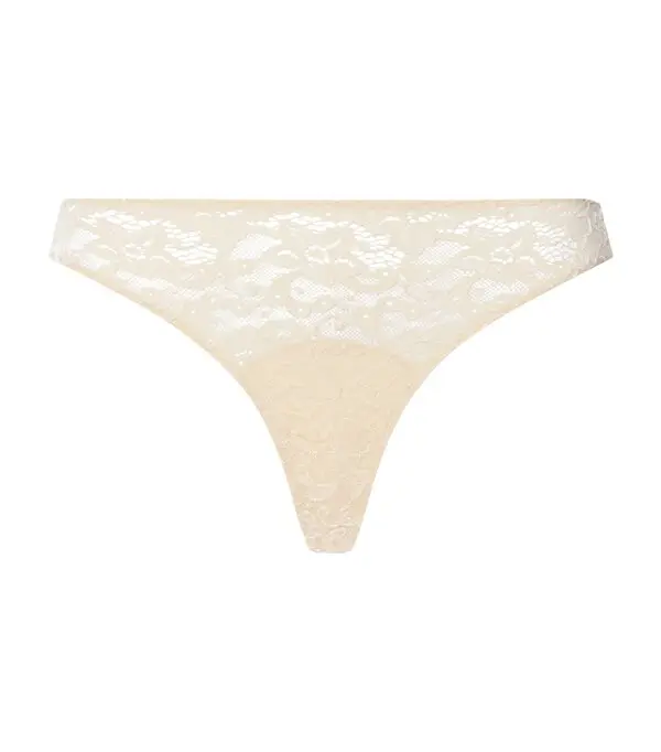 Hanro Lace Moments Thong - Beige