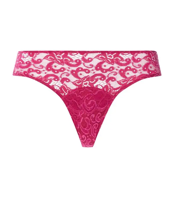 Hanro Lace-trim Moments Mini Briefs - Red