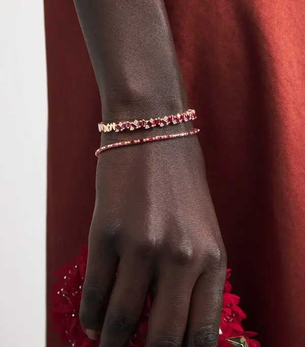 SUZANNE KALAN And Ruby Bold Linear Tennis Bracelet