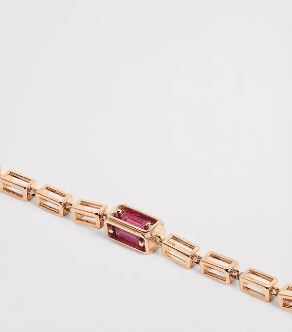 SUZANNE KALAN And Ruby Block Chain Bracelet