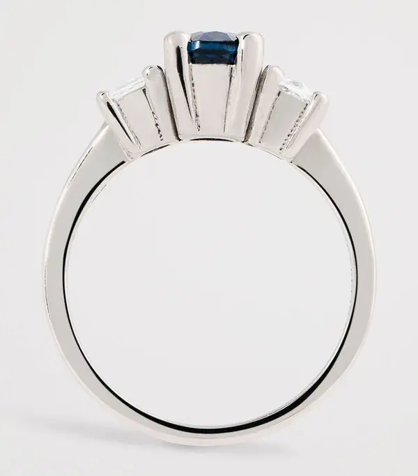 SUZANNE KALAN Gold, Diamond, And Sapphire Ring - White