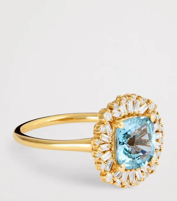 SUZANNE KALAN Diamond And Sapphire One Of A Kind Ring