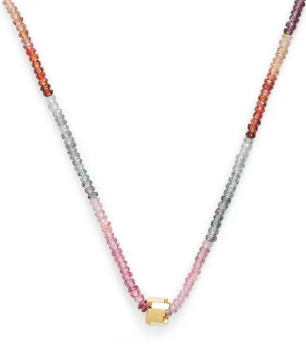 SUZANNE KALAN And Tourmaline Infinite Beaded Necklace - Rose Gold