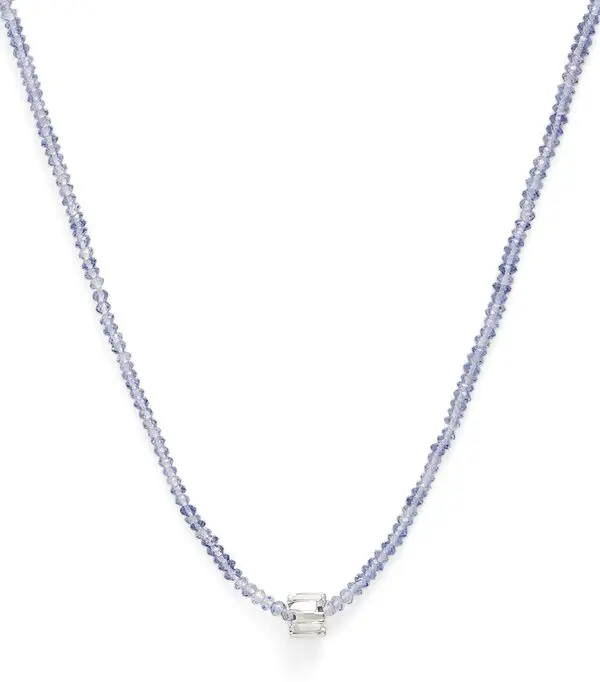 SUZANNE KALAN Gold And Iolite Infinite Beaded Necklace - White