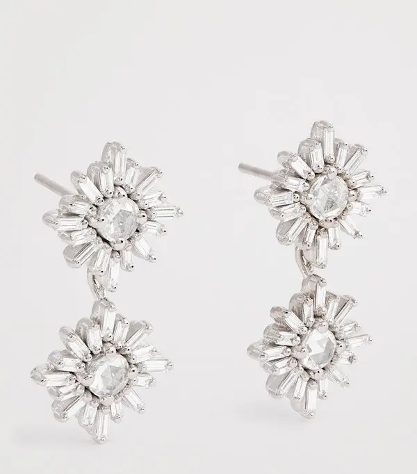 SUZANNE KALAN Gold And Diamond Doublet Earrings