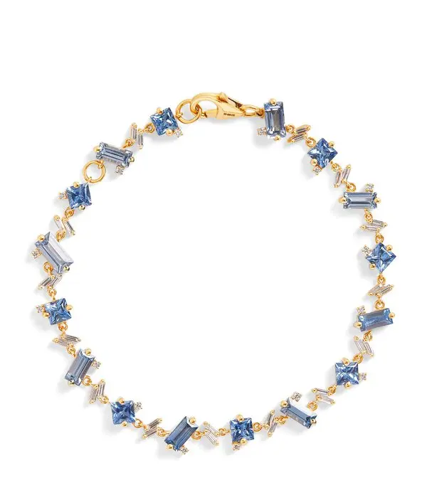 SUZANNE KALAN Yellow Diamond And Blue Sapphire One Of A Kind Bracelet - Gold