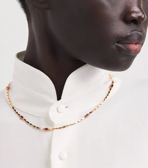 SUZANNE KALAN And Ruby Block-chain Necklace