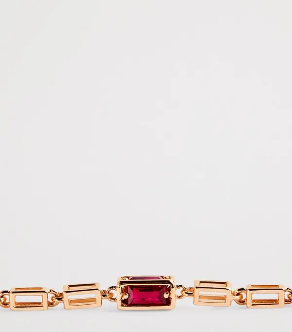 SUZANNE KALAN And Ruby Block Chain Bracelet