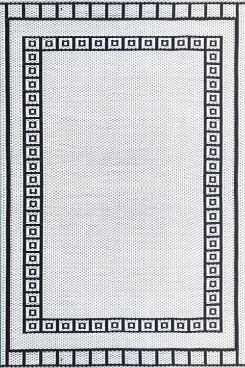 MAD MATS Border Rug - Black White - 6' X 9'
