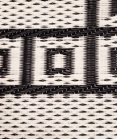 MAD MATS Border Rug - Black White - 6' X 9'