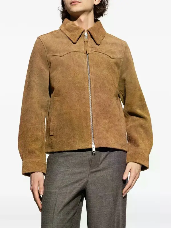 ALLSAINTS Dellcot Zipped Suede Jacket