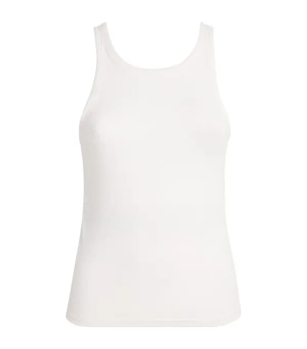 SKIMS Semi-sheer Ribbed Tank Top - White