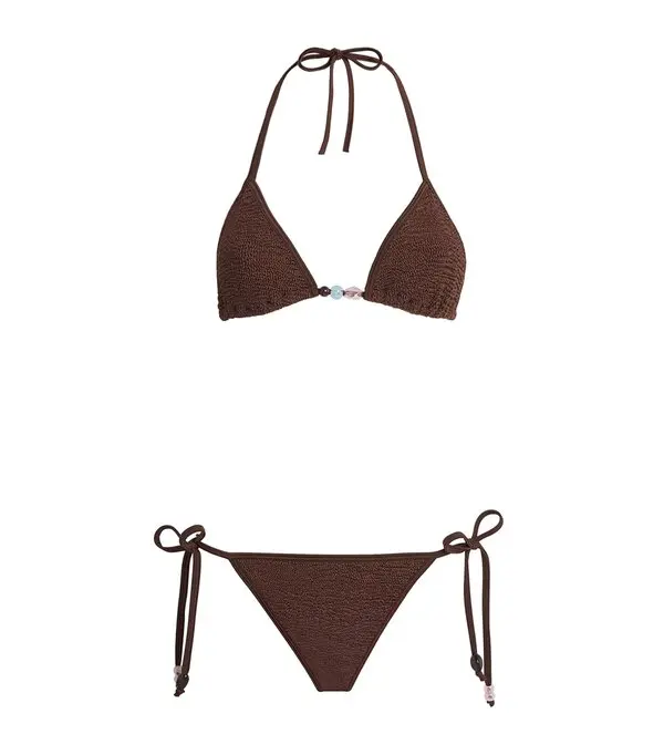 Hunza G Beaded Gina Bikini - Brown