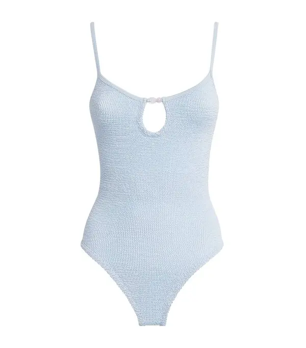 Hunza G Beaded Mia Swimsuit - Blue